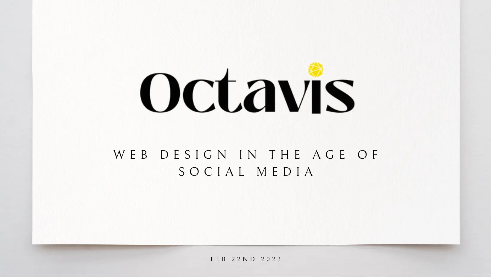 Web Design in the age of Social Media - Octavis